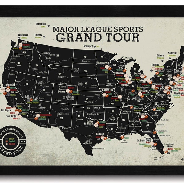 Nfl Stadium Map - Etsy