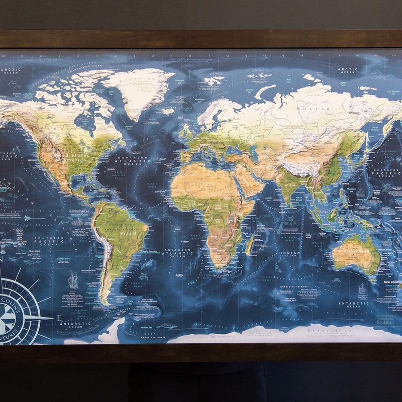 Canvas World Map - Etsy