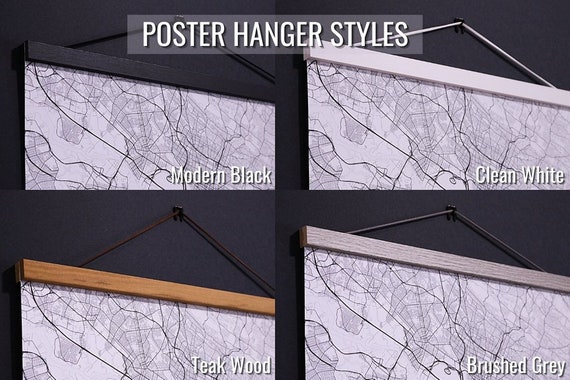 Poster Hanger Wooden Magnetic Poster Hanger Poster Hanger | Etsy