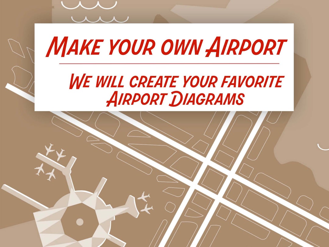 Custom Airport Map Print Prodution - Make Your Own Airport Poster Wall ...
