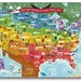 Large USA Map for Kids, Colorful Beautifully Illustrated Landmarks ...