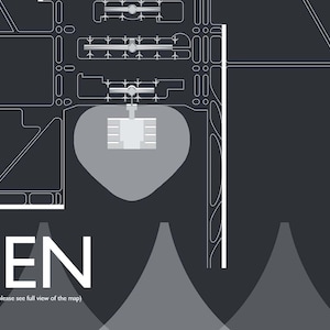 Denver Airport Map Poster - DEN - Denver International Airport - Map ...