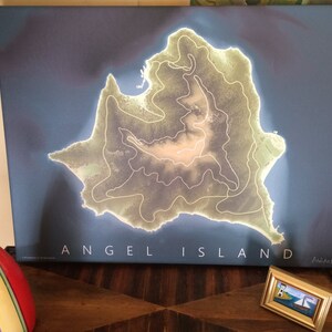 Angel Island Map Art | Measurement Map | Lidar and Sonar Map | San ...