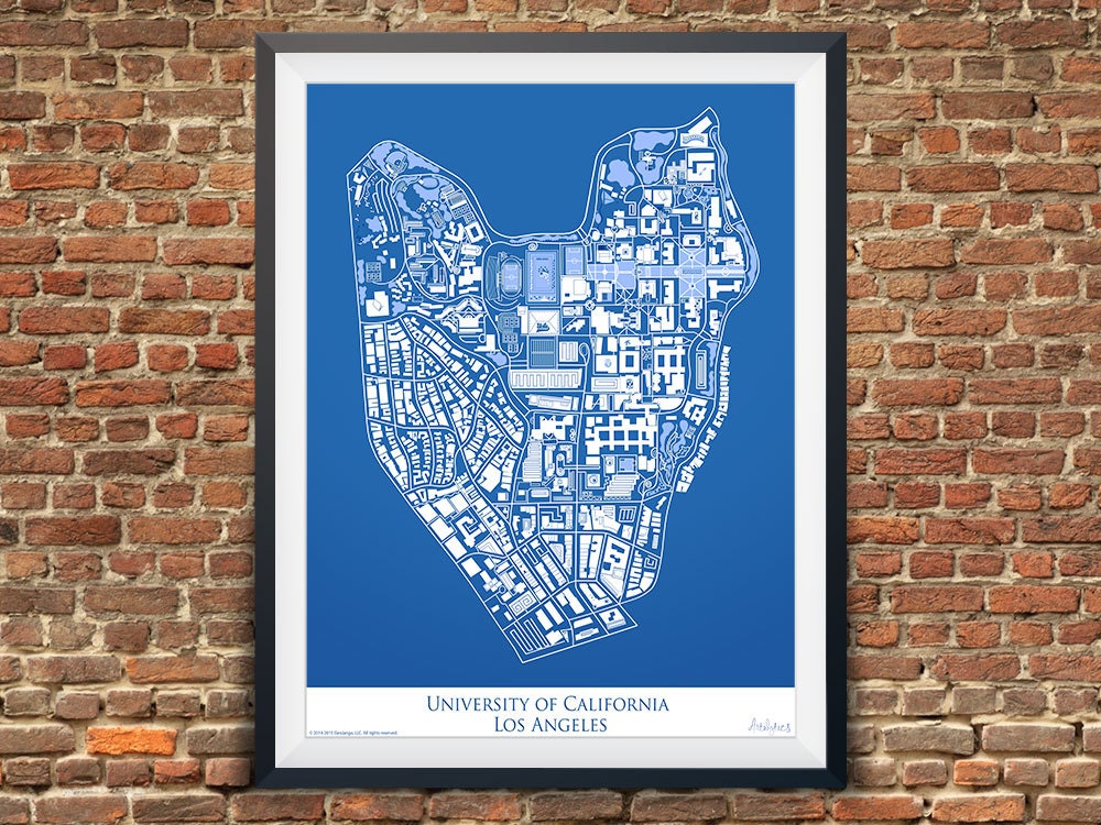 UCLA Graduation Gift | University Map | Alumni Gift| UCLA Bruins | UCLA ...