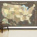 Giant USA Map Wall Paper, National Parks With Roads, United States Wall ...