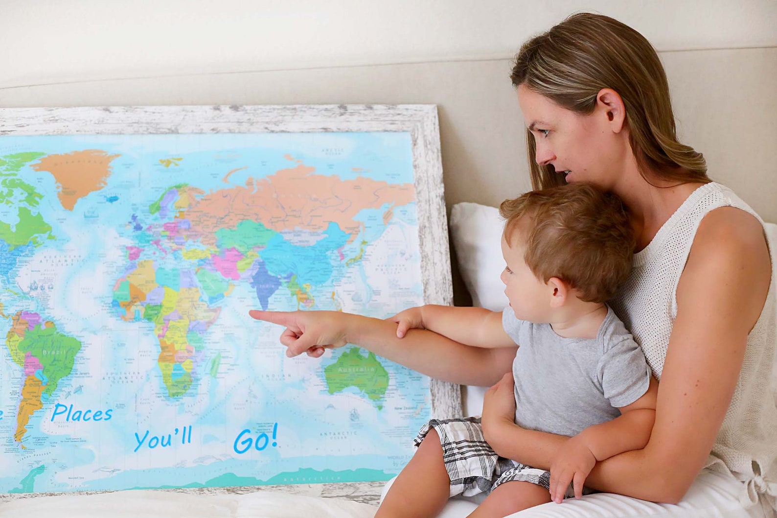 World Map for Kids Pastel Nursery Colors Dr Seuss Oh the - Etsy
