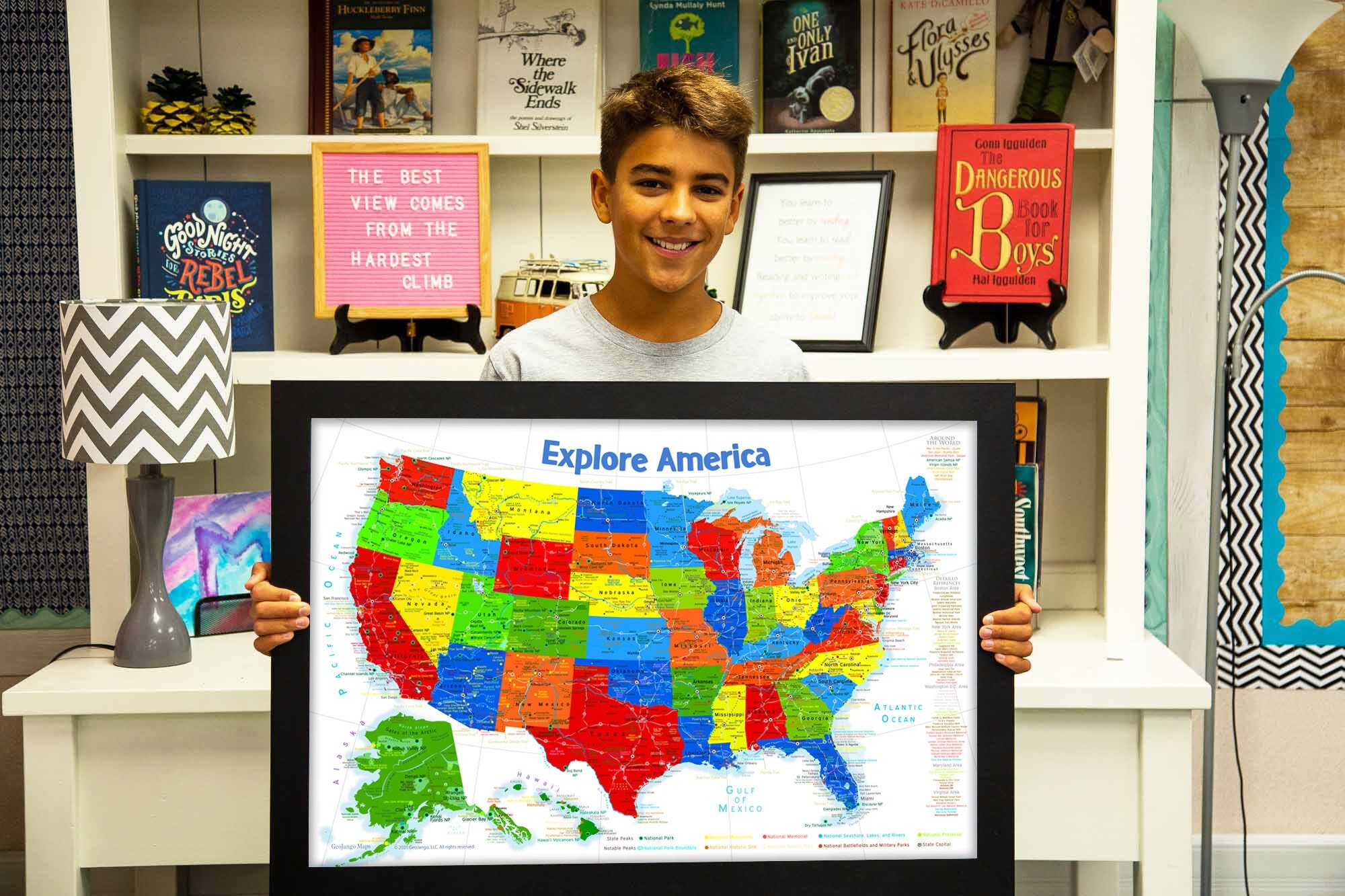 State Capitals Map For Kids
