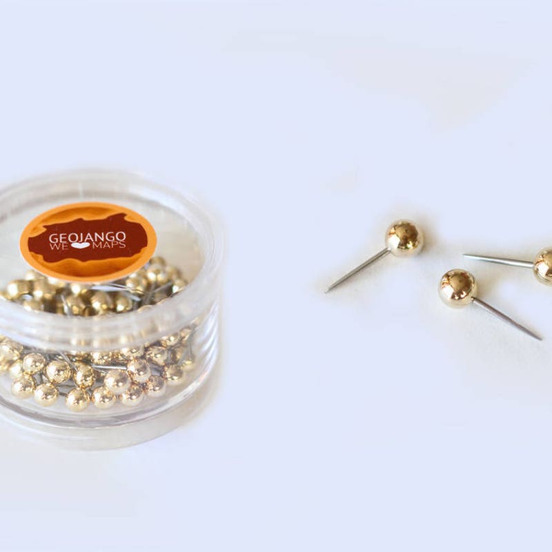 Gold Push Pins - Etsy