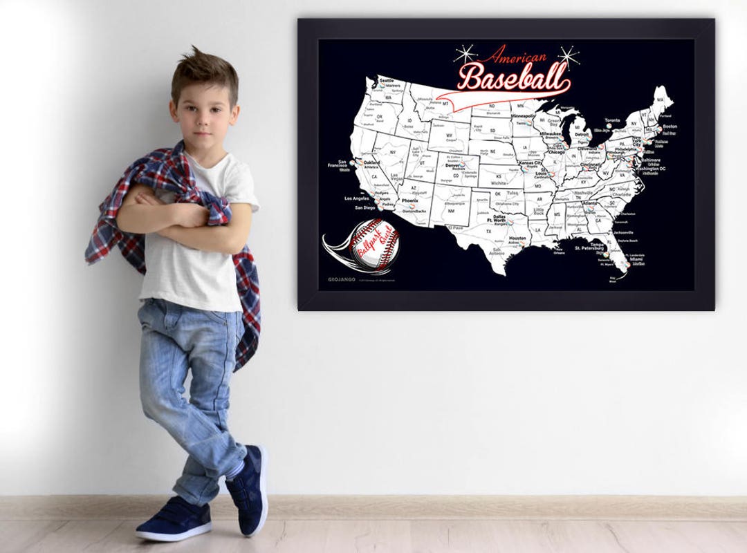 Personalized Ballpark Quest Map: Baseball Park Pin Map - Ballparks ...