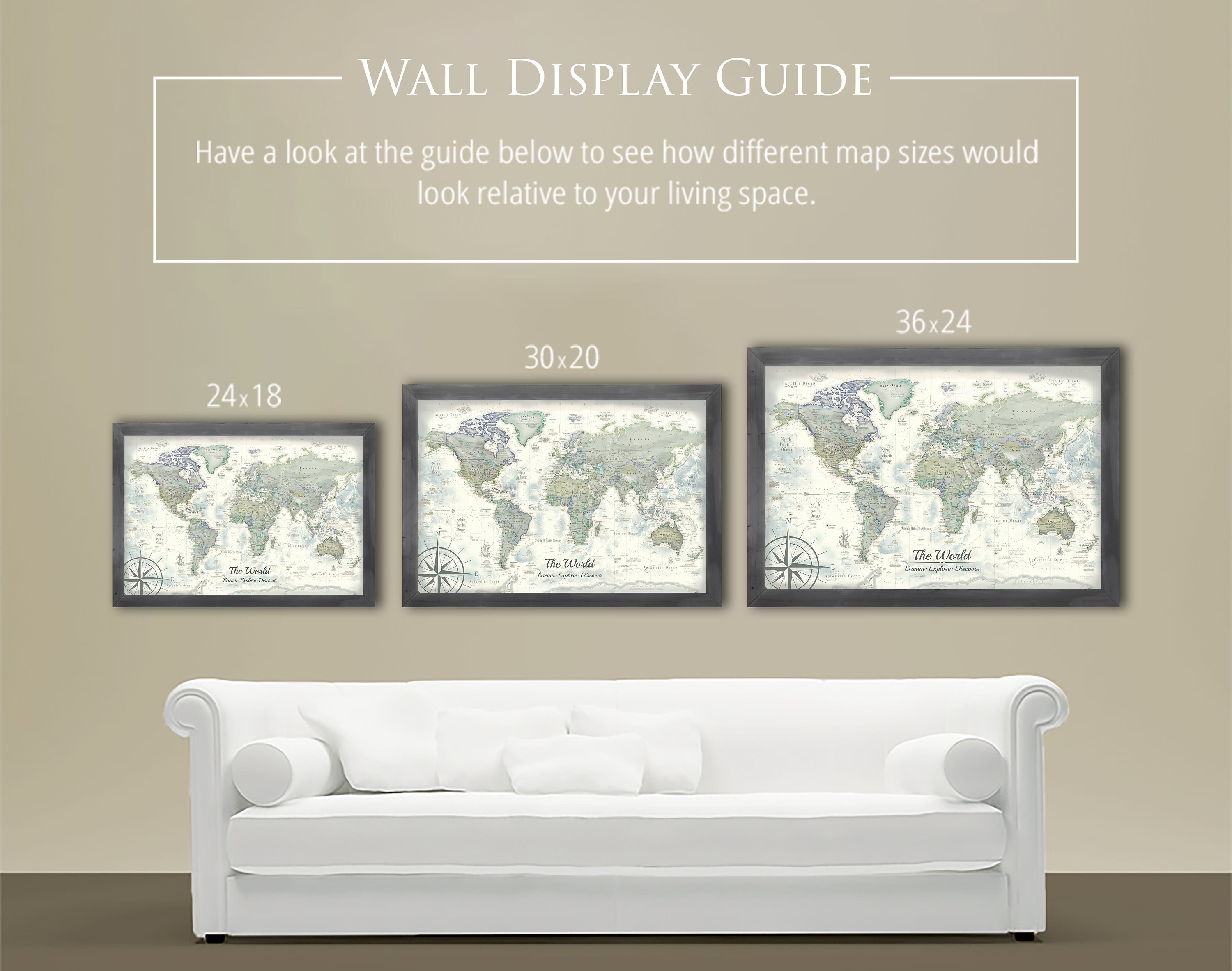 Watercolor World Map - Detailed Geography - Created by a Professional ...