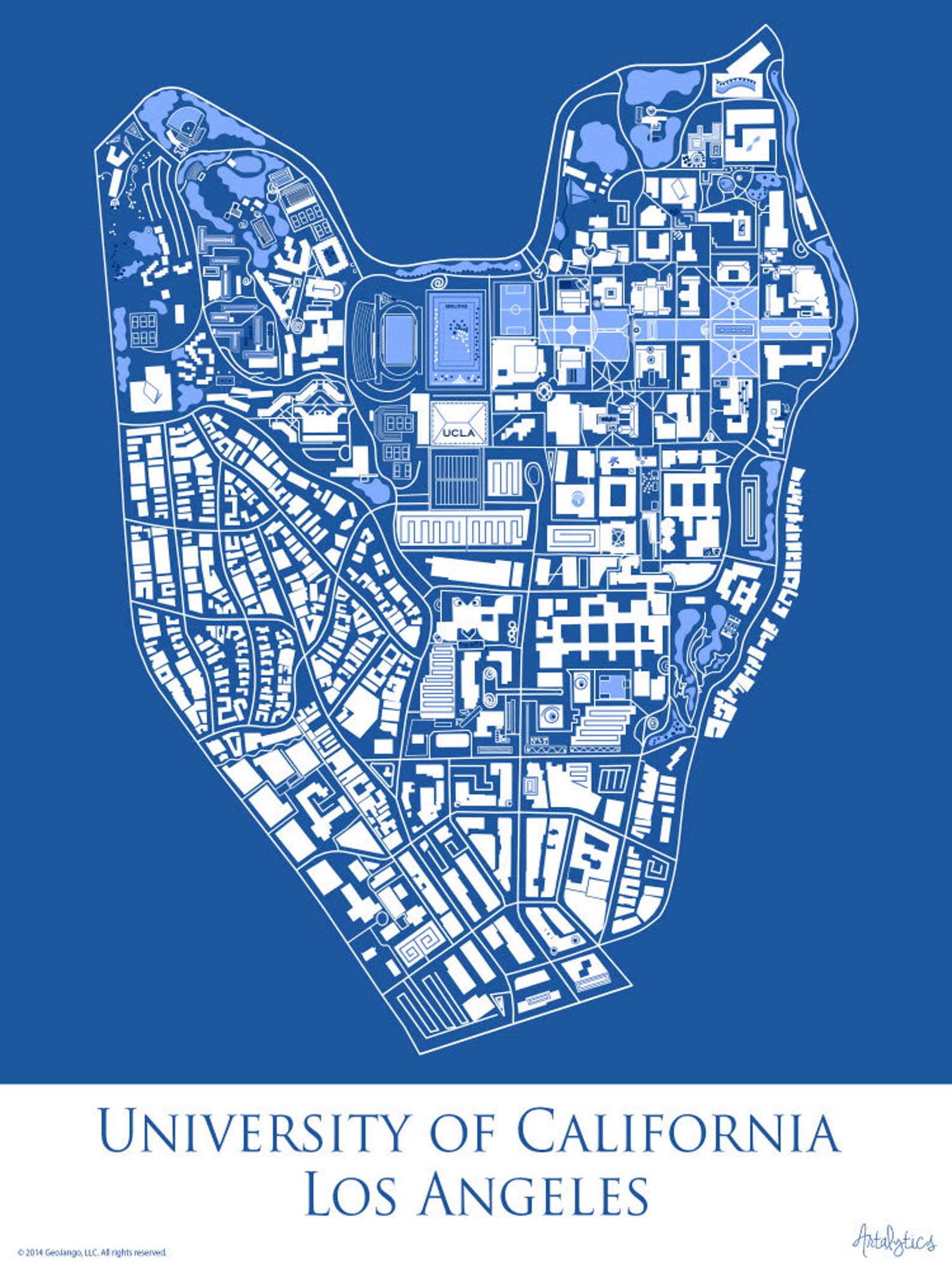 UCLA Graduation Gift | University Map | Alumni Gift| UCLA Bruins | UCLA ...