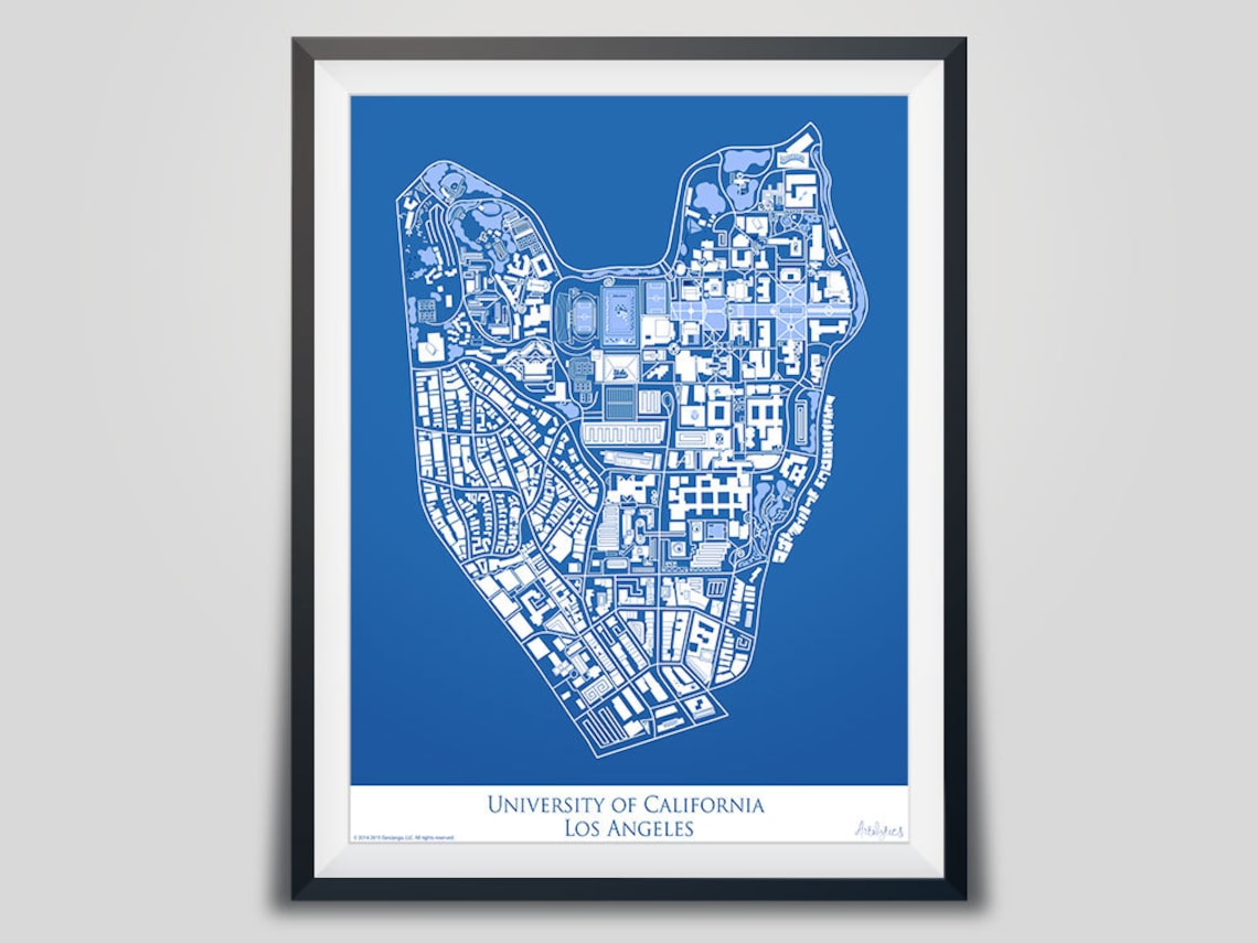 UCLA Graduation Gift | University Map | Alumni Gift| UCLA Bruins | UCLA ...