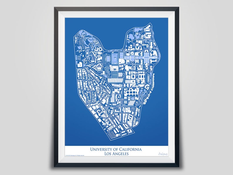 UCLA Graduation Gift | University Map | Alumni Gift| UCLA Bruins | UCLA ...