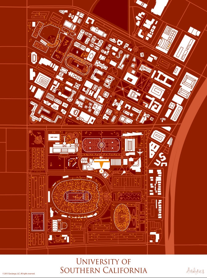 Usc Campus Map Mccarthy Quad