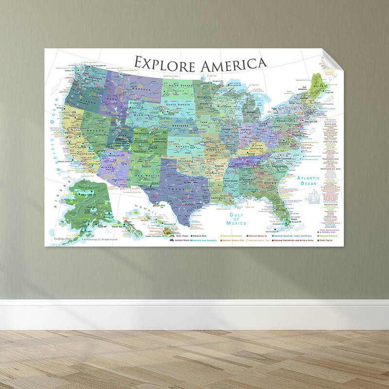 Map Wall Decal - Etsy