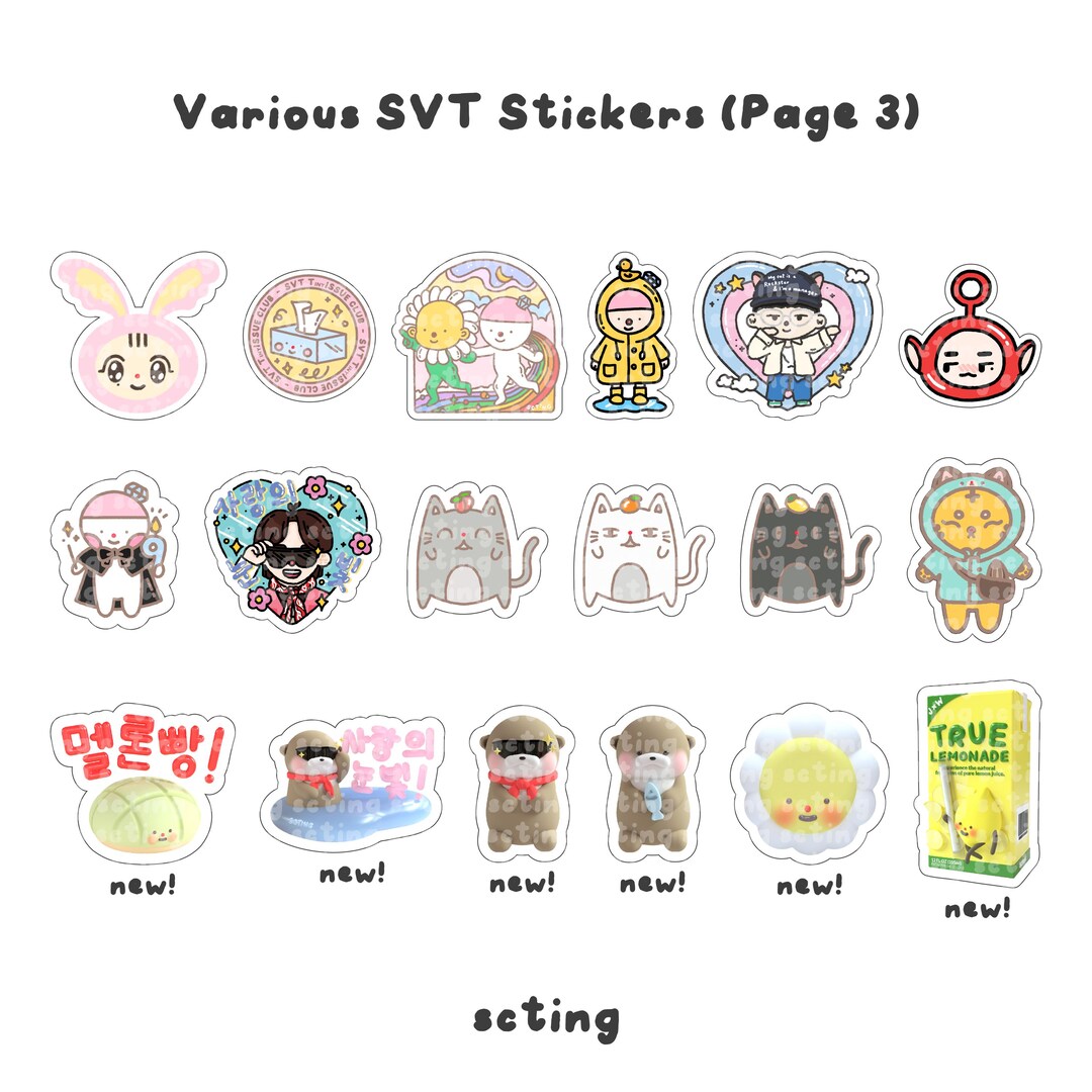 Various SVT Stickers page 3 - Etsy