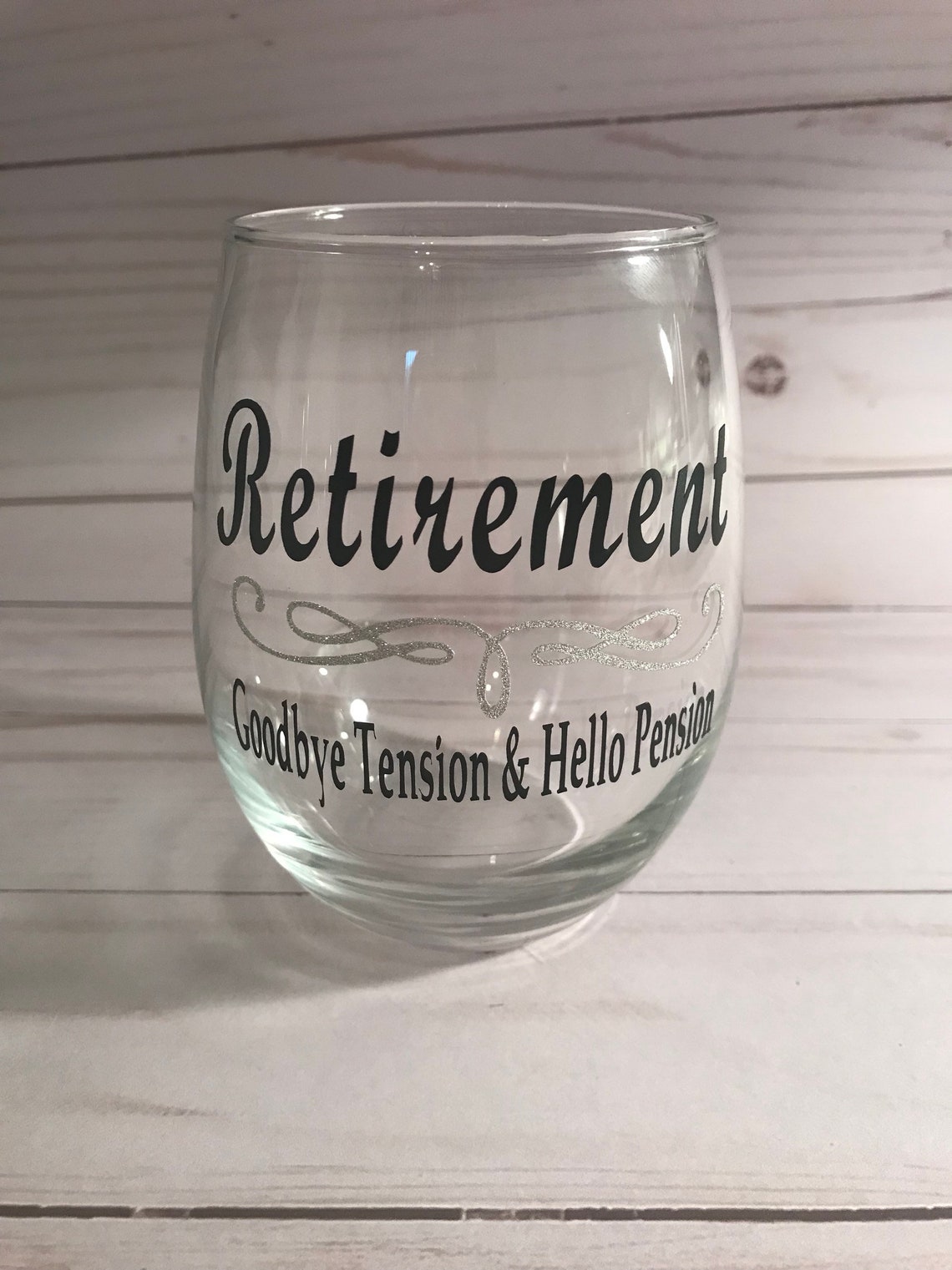 Glass Retirement Personalized Glass Retirement Pension Etsyde