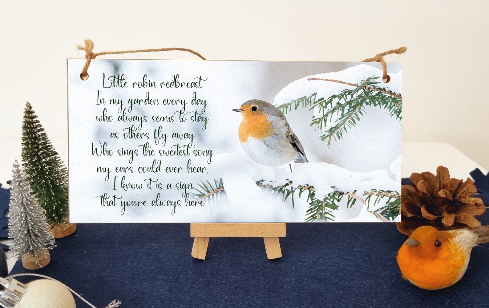 Robin Redbreast Always Here Remember Loved Ones Sympathy Remembrance ...