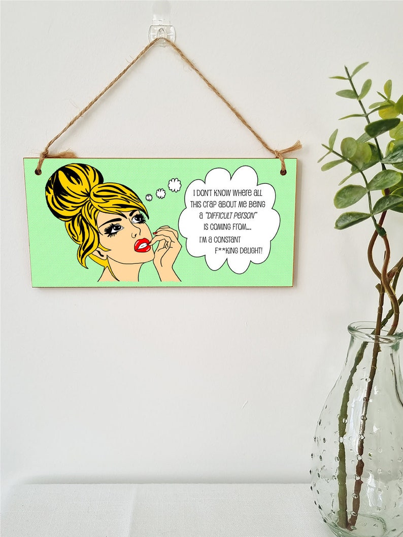 Handmade Wooden Hanging Wall Plaque I Don't Know Why Difficult Constant ...