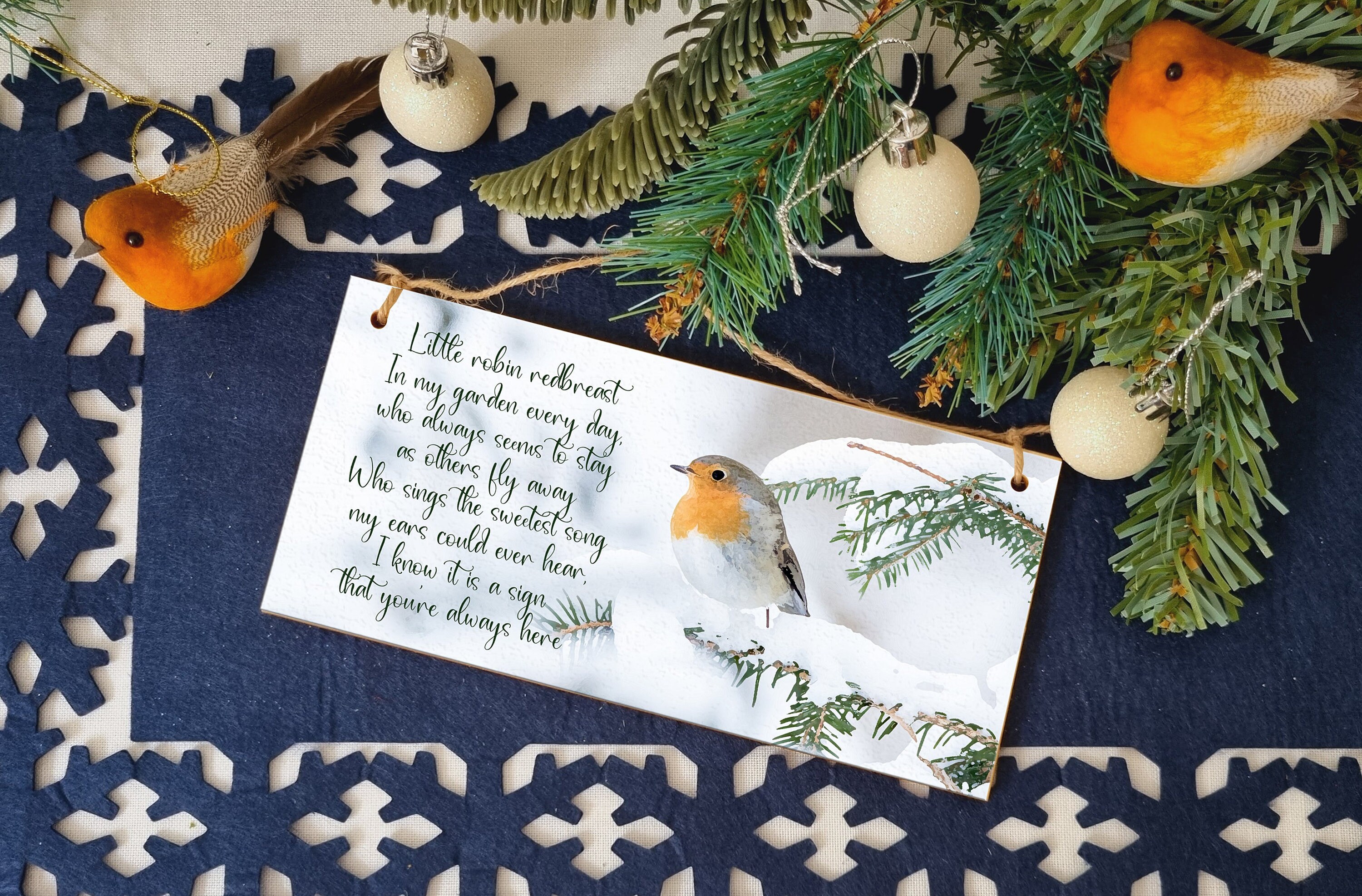 Robin Redbreast Always Here Remember Loved Ones Sympathy Remembrance ...