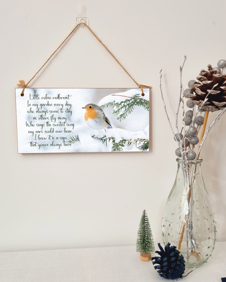 Robin Redbreast Always Here Remember Loved Ones Sympathy Remembrance ...
