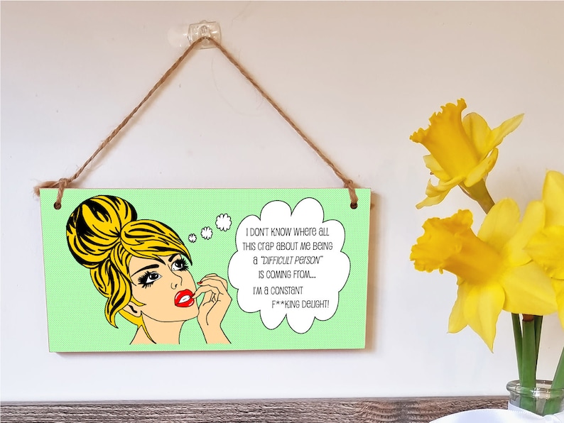 Handmade Wooden Hanging Wall Plaque I Don't Know Why Difficult Constant ...