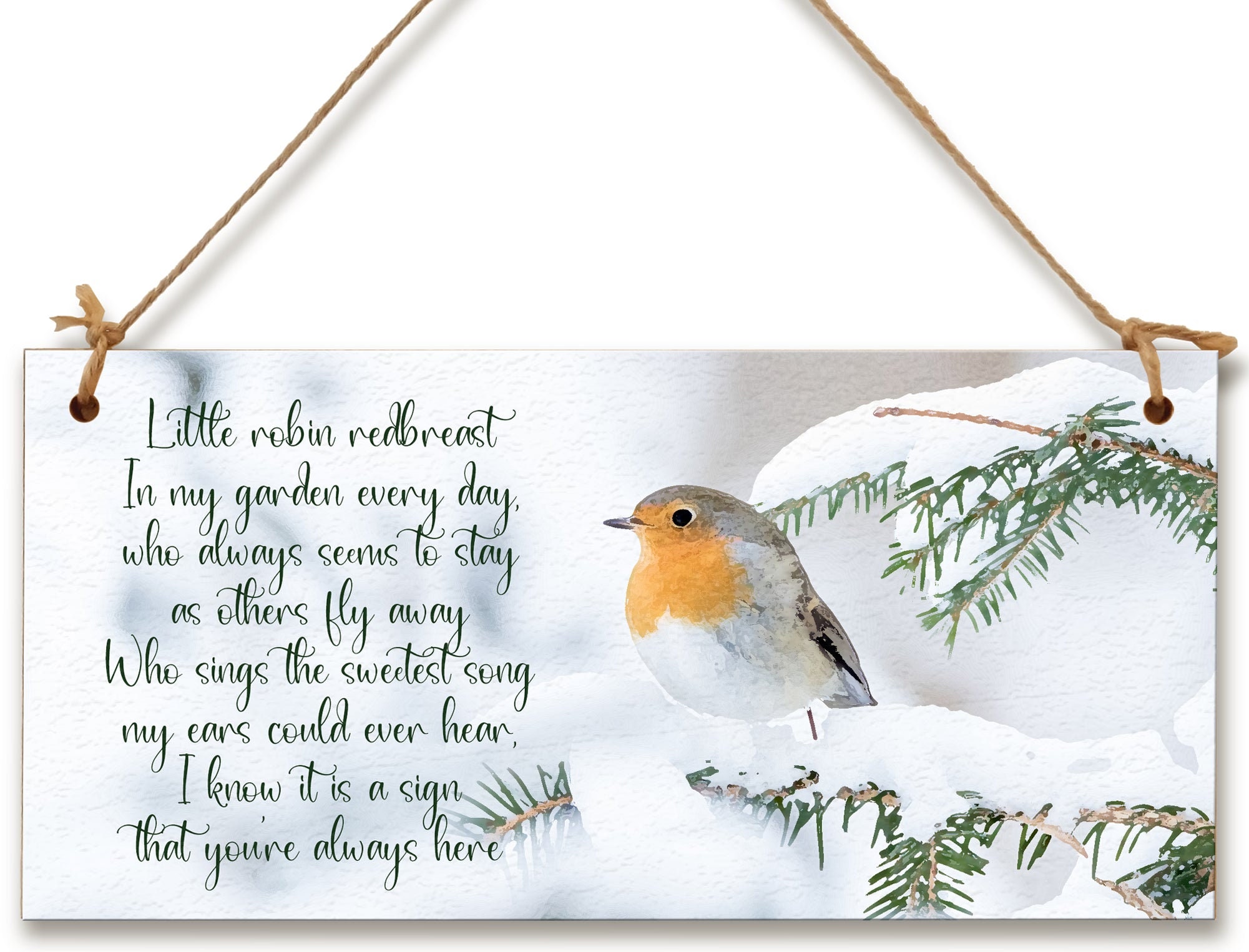 Robin Redbreast Always Here Remember Loved Ones Sympathy Remembrance ...
