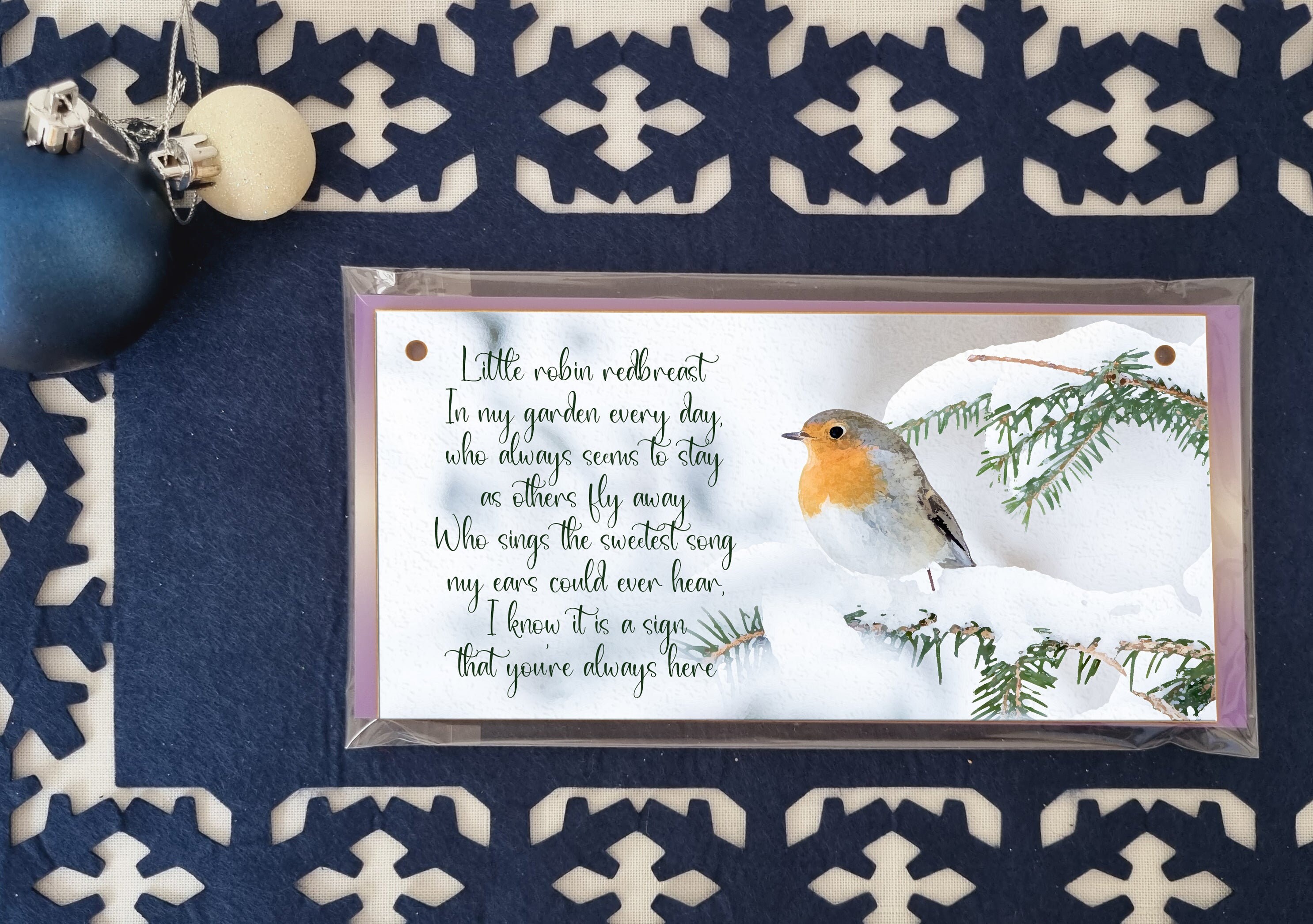 Robin Redbreast Always Here Remember Loved Ones Sympathy Remembrance ...