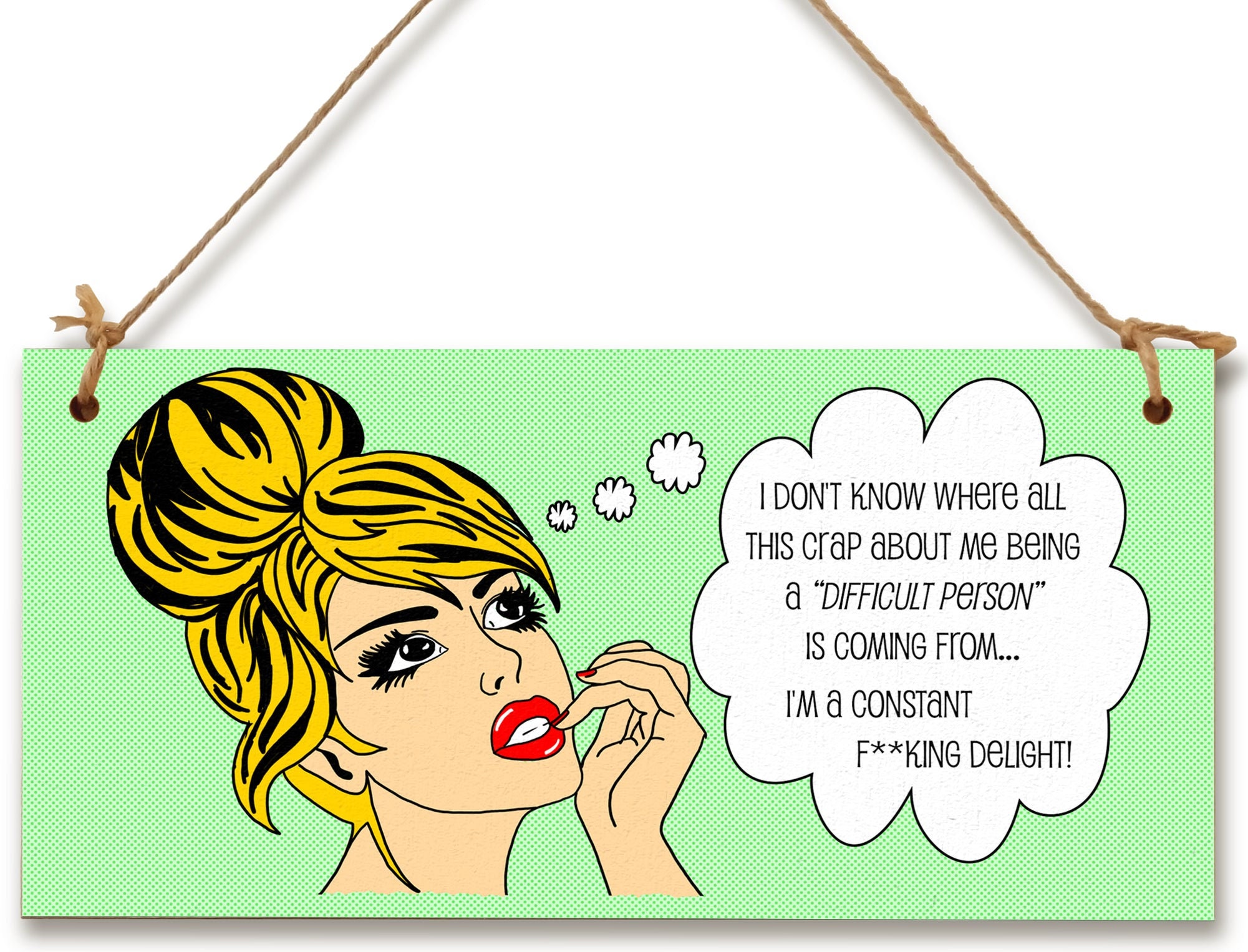 Handmade Wooden Hanging Wall Plaque I Don't Know Why Difficult Constant ...