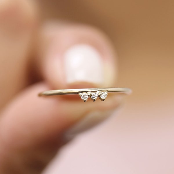 Simple Diamond Ring - Etsy