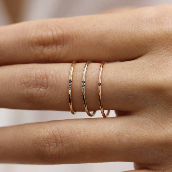 Tiny Diamond Ring - Etsy