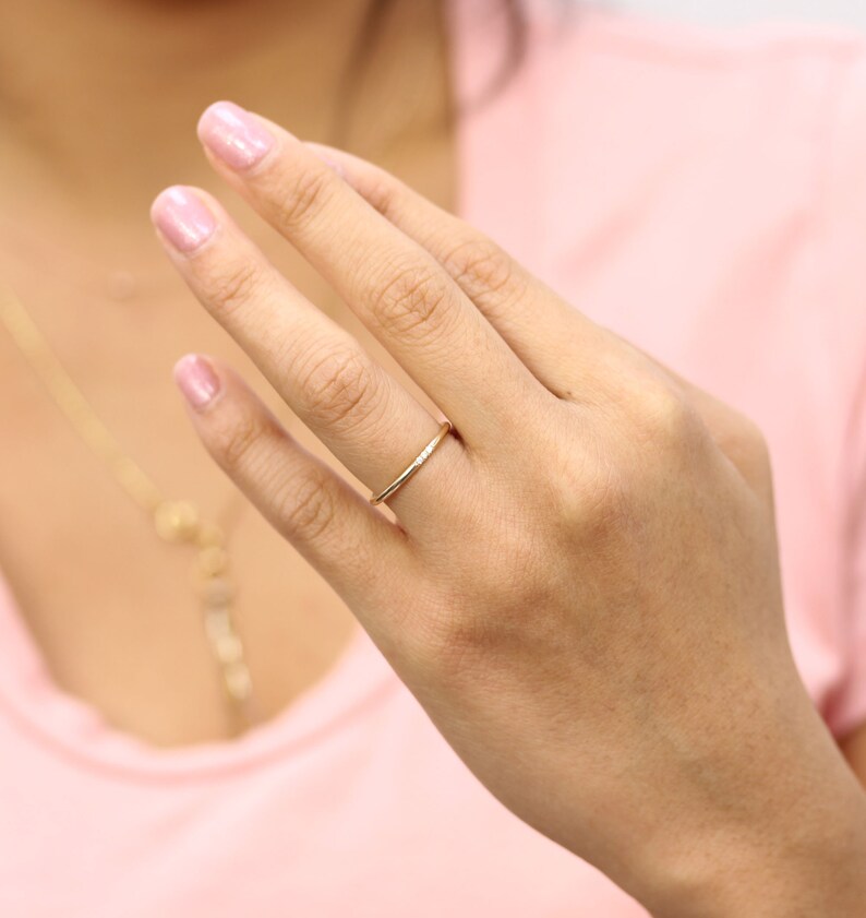 14k Solid Yellow Gold Diamond Wedding Ring Diamond Knuckle - Etsy