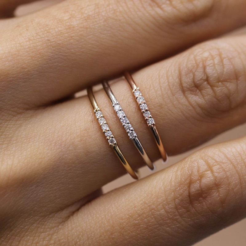 Small Diamond Ring - Etsy