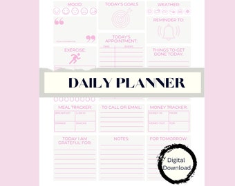 Pretty in Pink Daily Planner Printable - Stay Organized With Style - Etsy