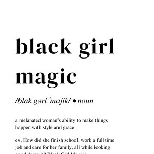 Black Girl Magic Wall Art - PRINTABLE - Etsy