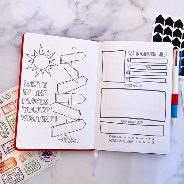 Kid Travel Journal - Etsy