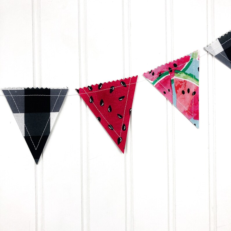 Mini Watermelon Bunting Banner Bunting Banner Mini Banner | Etsy