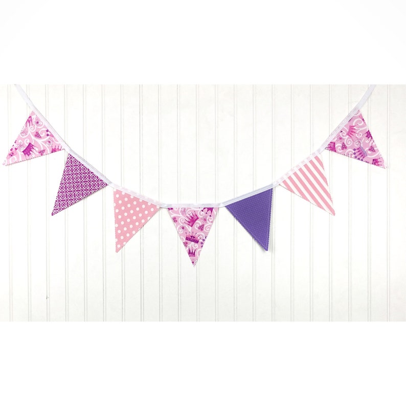 Pink and Purple Princess Bunting Banner Party Decor Baby - Etsy