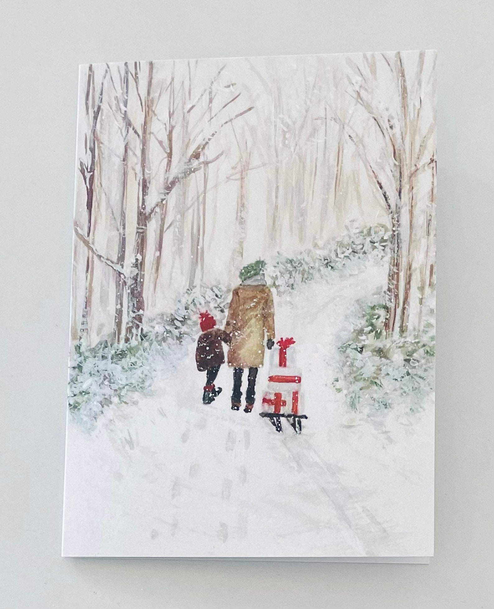 Watercolor Christmas Card. Original Art. Handmade Gifts. Winter Card ...