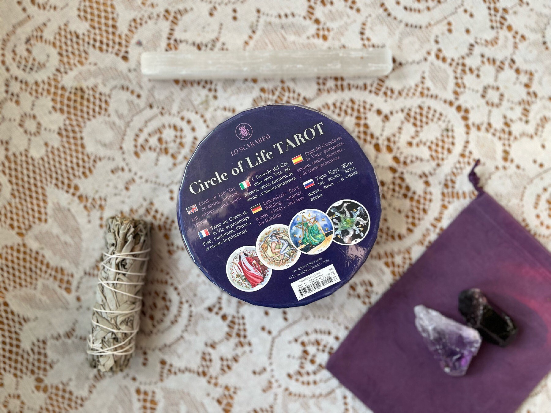 Circle of Life Tarot Deck,round Tarot Cards,round Oracle Cards,circle ...