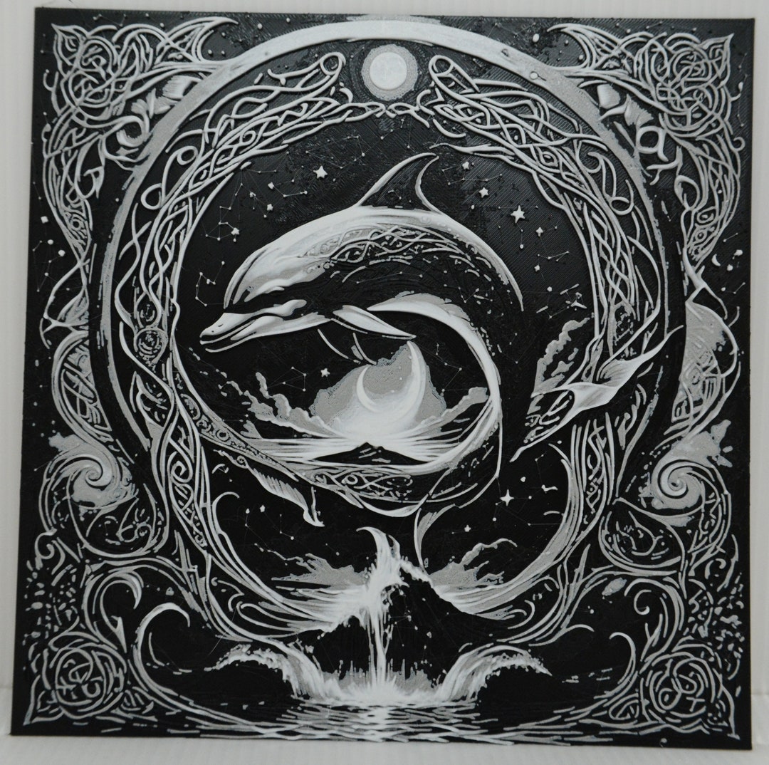 Hueforge Dolphin Fan Art 3D Print \ Painting Files .stl .3mf - Etsy