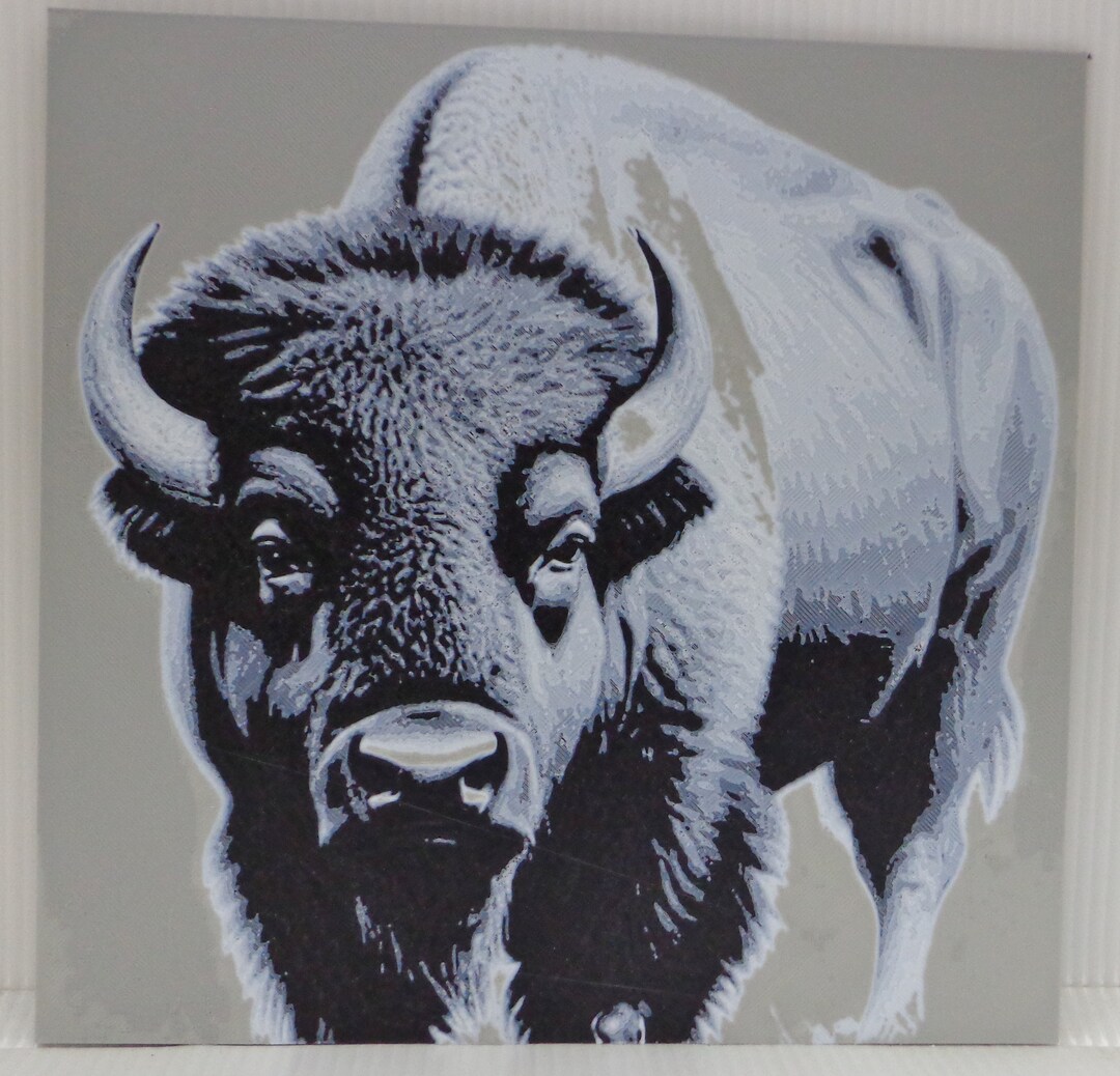 Hueforge Buffalo 3d Print Files .stl .3mf Gcode - Etsy