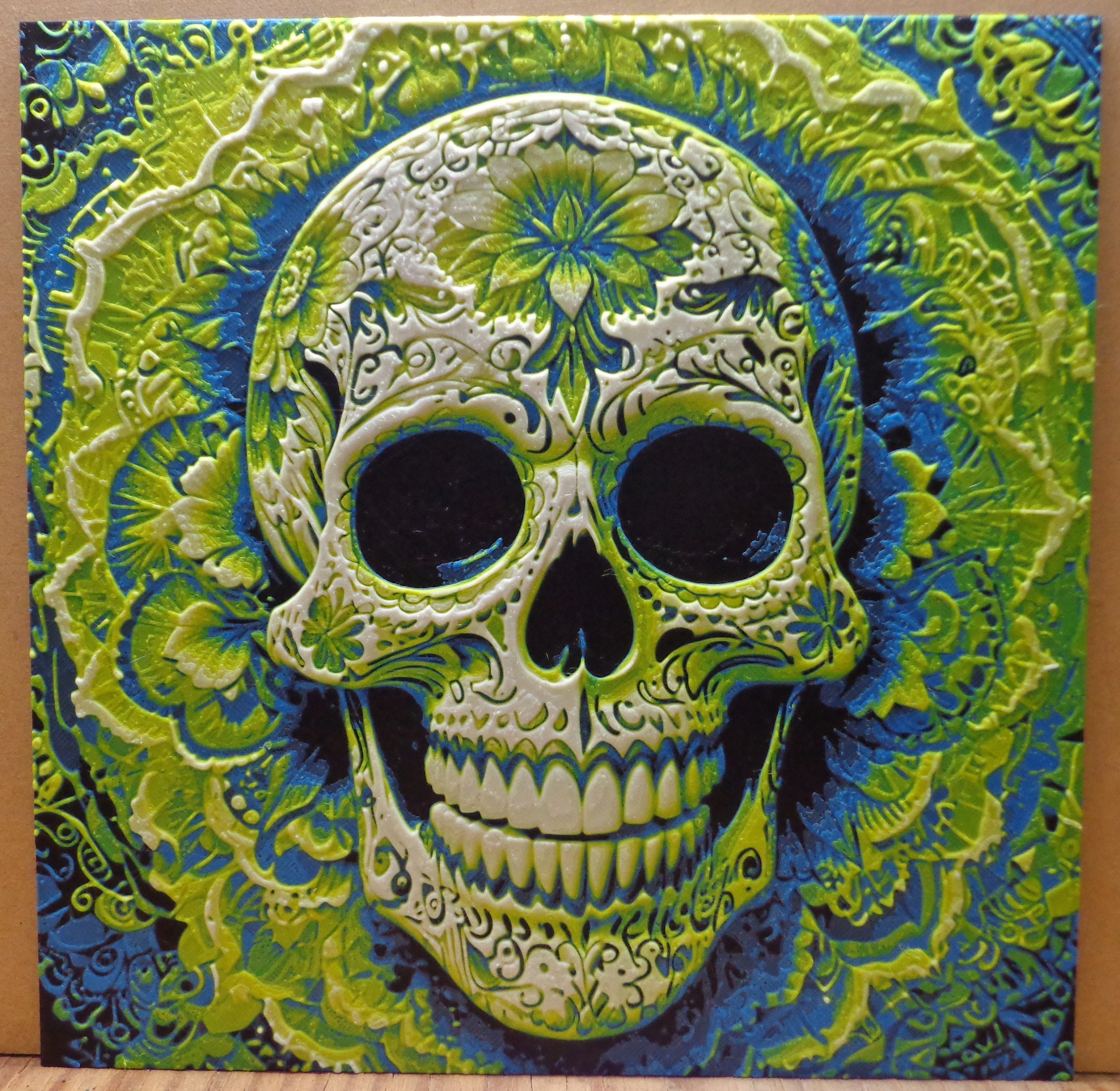 Hueforge Sugar Skull Pop Art 3D Print Files .stl .3mf Gcode - Etsy