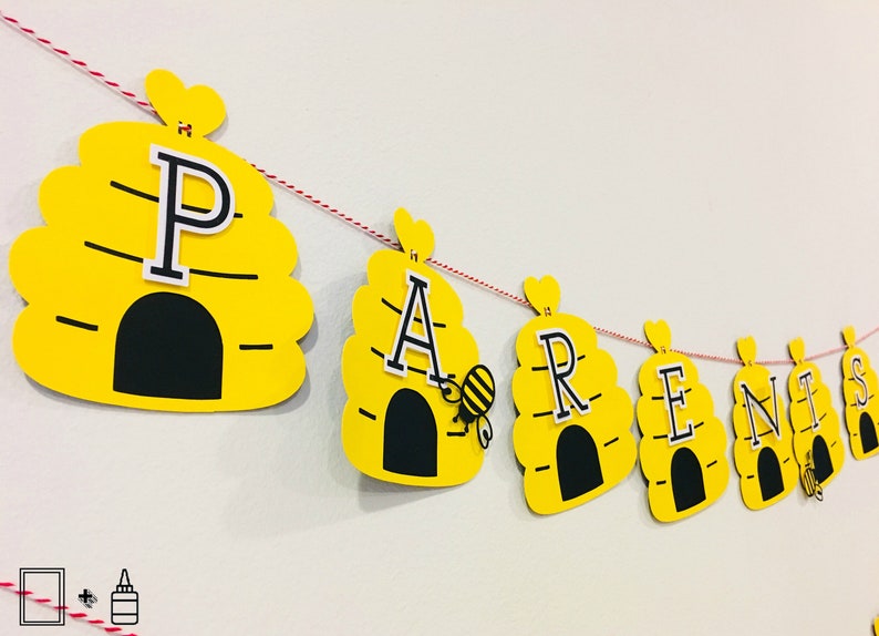 Bee Themed Banner Baby Shower Birthday Banner Custom | Etsy