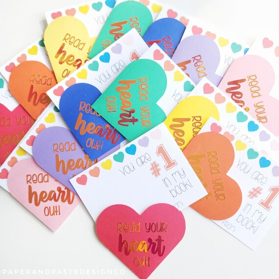 Valentine's Day Corner Heart Bookmark Cards - Valentine's Day ...