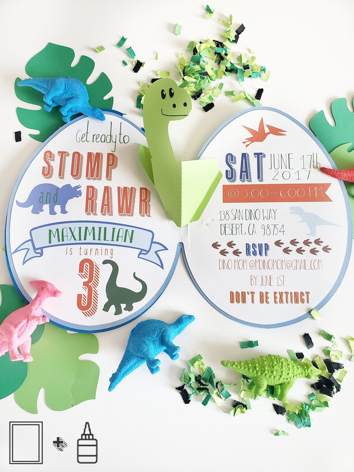 Dinosaur Invitations Dino Party Invitations Dino Invites | Etsy