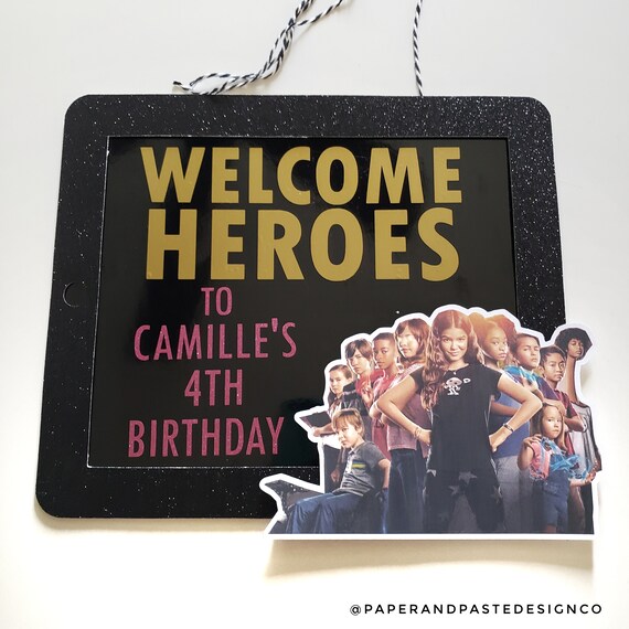 We Can Be Heroes Welcome Sign- Birthday Sign- We Can Be Heroes Birthday ...