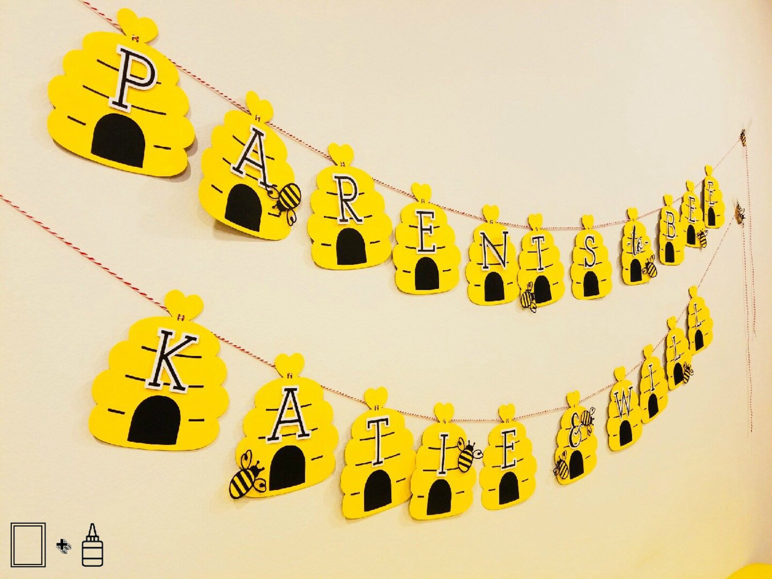 Bee Themed Banner Baby Shower Birthday Banner Custom | Etsy