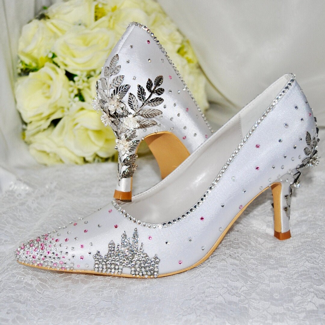 Crystal Cinderella Castle Wedding Shoes for Bride Bridesmaid Hen Do ...