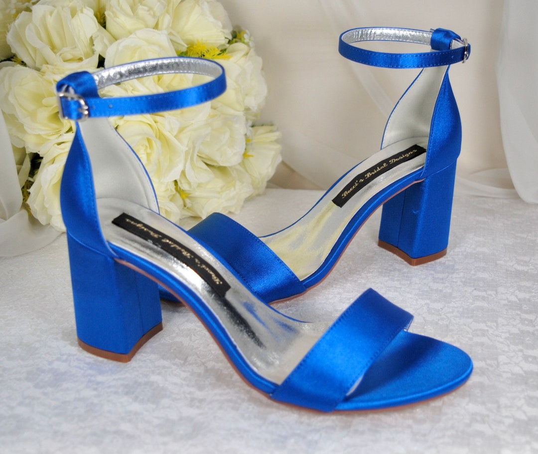 Wedding Sandals: Custom Colour Block Heel Bridal Shoes - Etsy